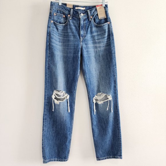 Levi's | Jeans | Nwt Levis Low Pro Straight Leg Jeans 27 Mid Wash ...